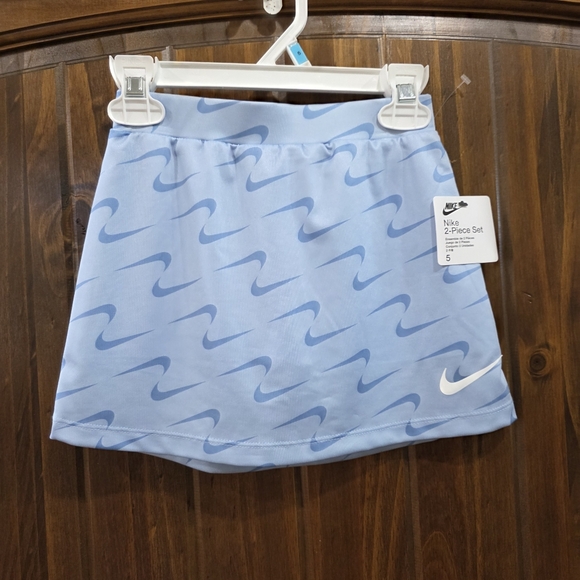 Nike | Bottoms | Nike Light Blue Skort With Wave Design | Poshmark